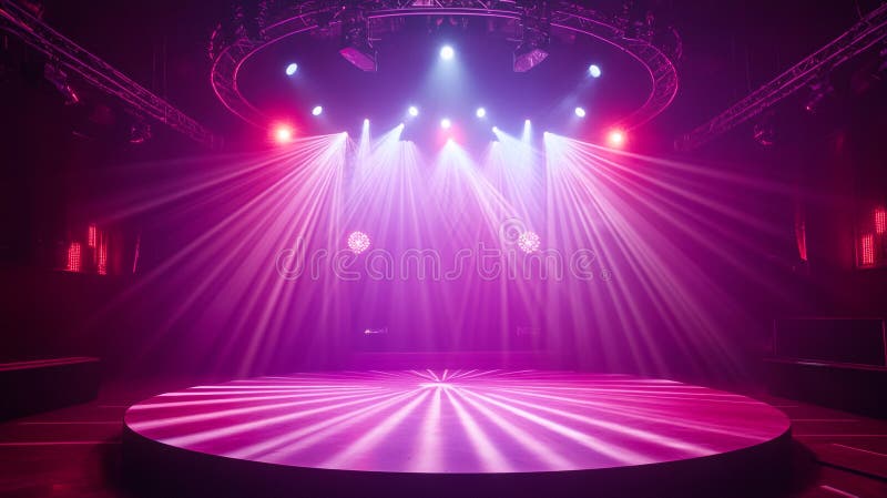 Vibrant Light Beams Create a Dynamic Atmosphere in a Performance Venue ...