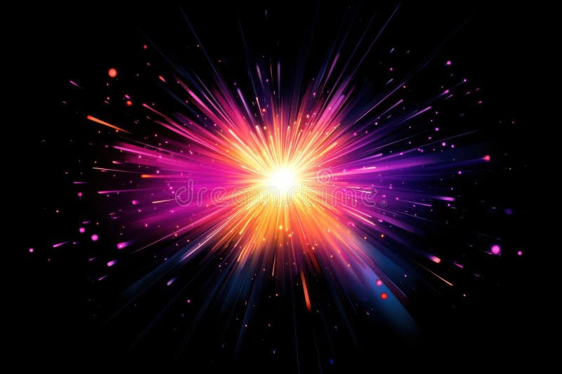 Vibrant Light Burst, Abstract Radiance Stock Illustration ...