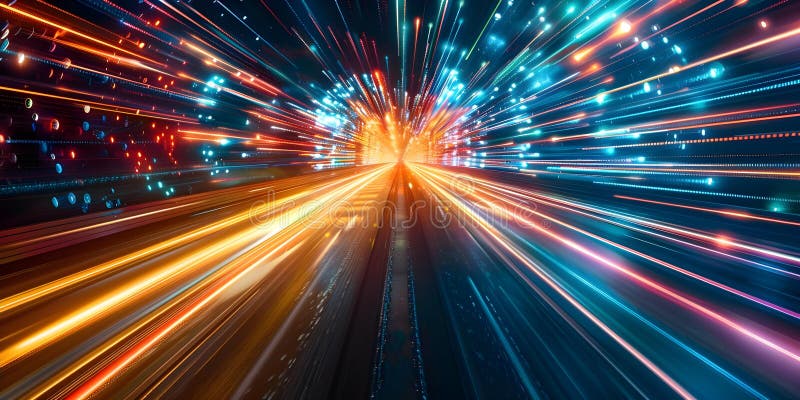 Vibrant Light Burst Patterns: a Symbol of Speed and Progress. Concept ...