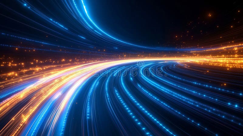 Vibrant Light Flow Patterns Creating Dynamic Energy Effects Stock Image ...