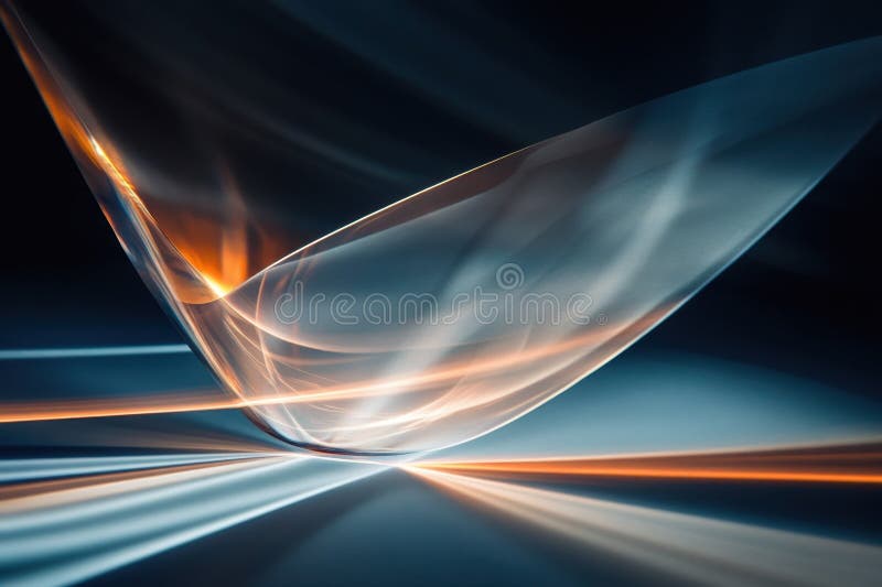 Vibrant Light Patterns Create Abstract Design with Glass and ...