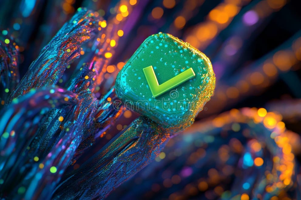 Vibrant Light Patterns Form a Dynamic Background for a Radiant Green ...