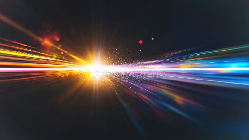 Vibrant Light Rays Create Dynamic Visual Effects Against a Dark ...