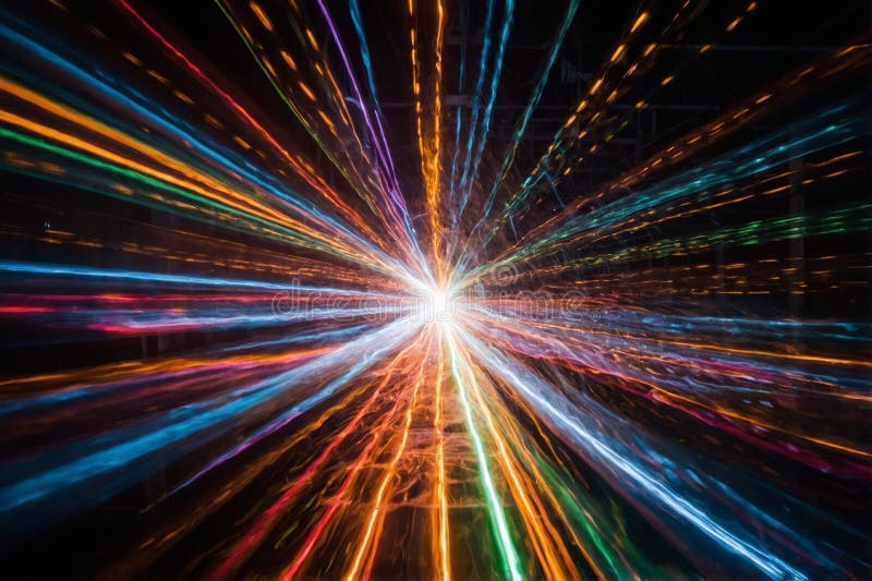 Vibrant Light Show with Numerous Bright Lights in Various Colors and ...