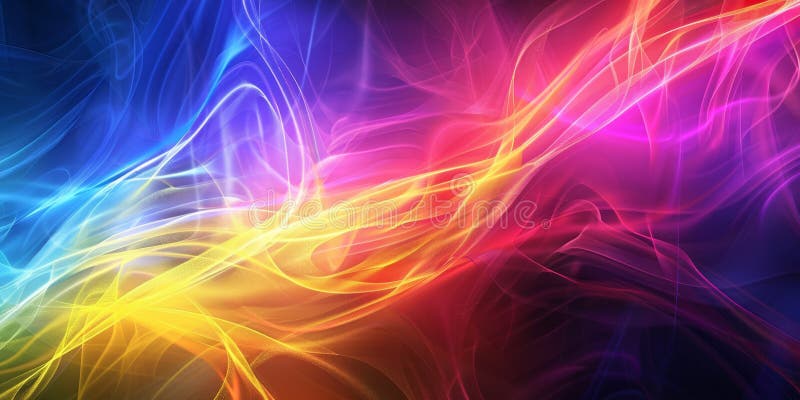 Vibrant Light Streaks in Rainbow Spectrum Create Captivating Visual ...