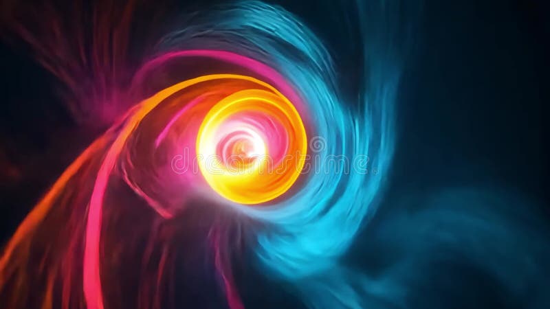 Vibrant Light Trails in a Swirling Motion. the Mesmerizing Flow of ...