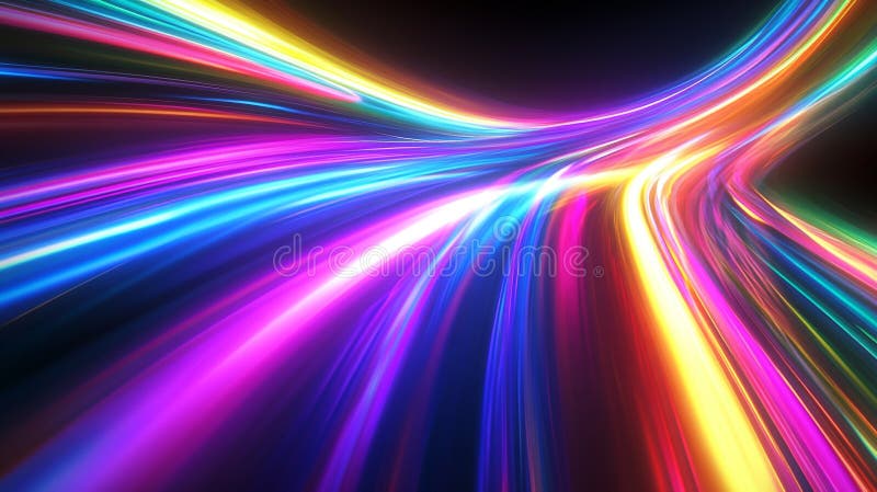 Colorful Light Trails Creating a Dynamic Abstract Background in Motion ...
