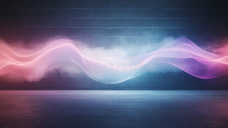 Vibrant Light Waves Create a Visually Stunning Backdrop, Showcasing a ...