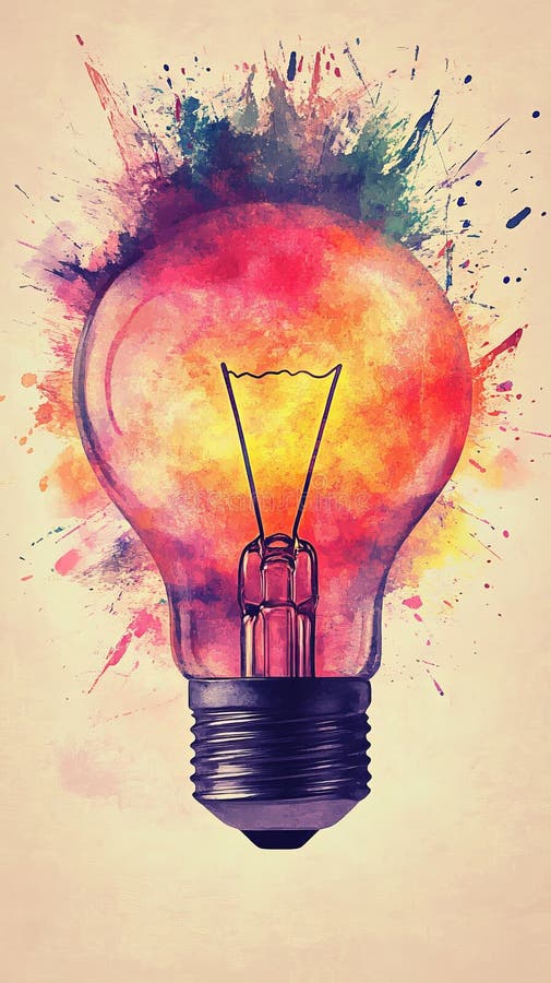 Vibrant Lightbulb Illustration, Inspiring Creativity and Innovation ...