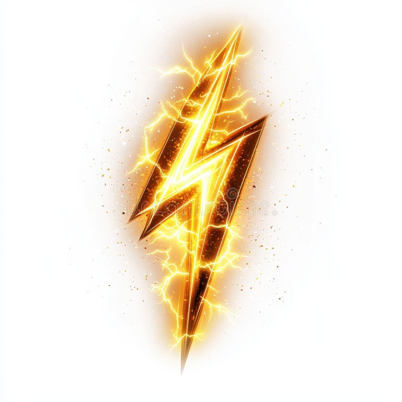 A Vibrant Lightning Bolt Design with a Glowing Effect, Symbolizing ...