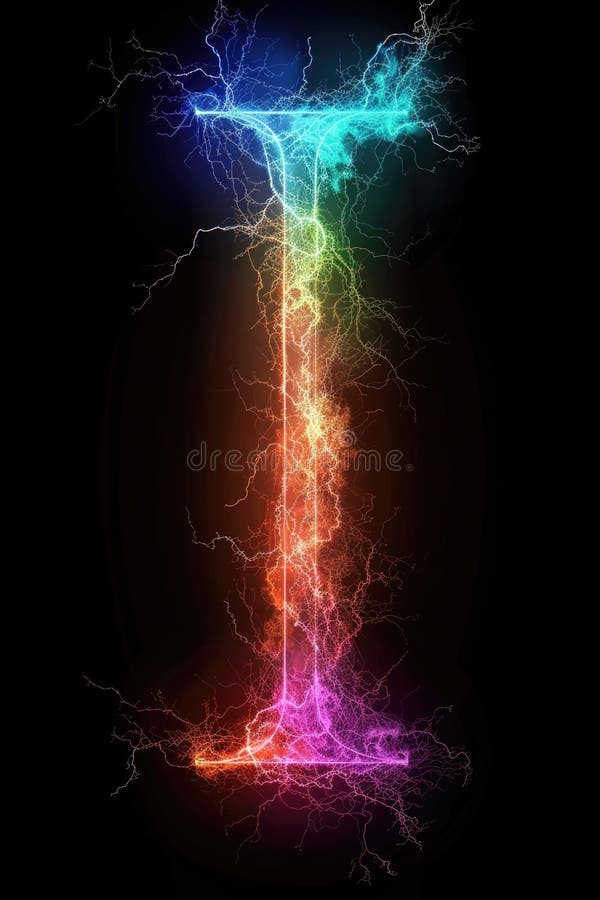 A Vibrant Lightning Bolt Shaped Like the Letter L. Perfect for Design ...