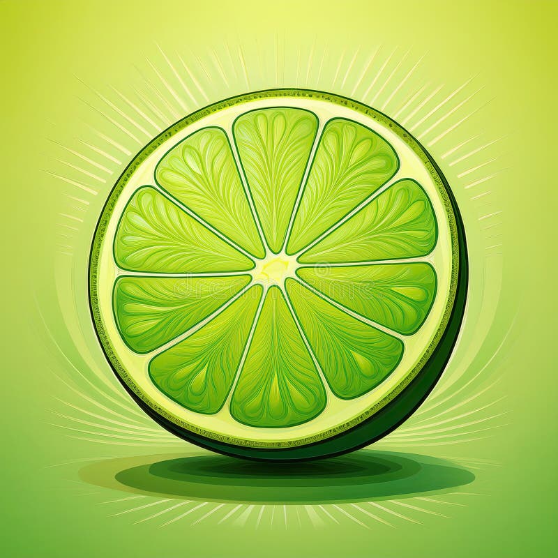 Vibrant Lime Digital Art stock illustration. Illustration of slice ...