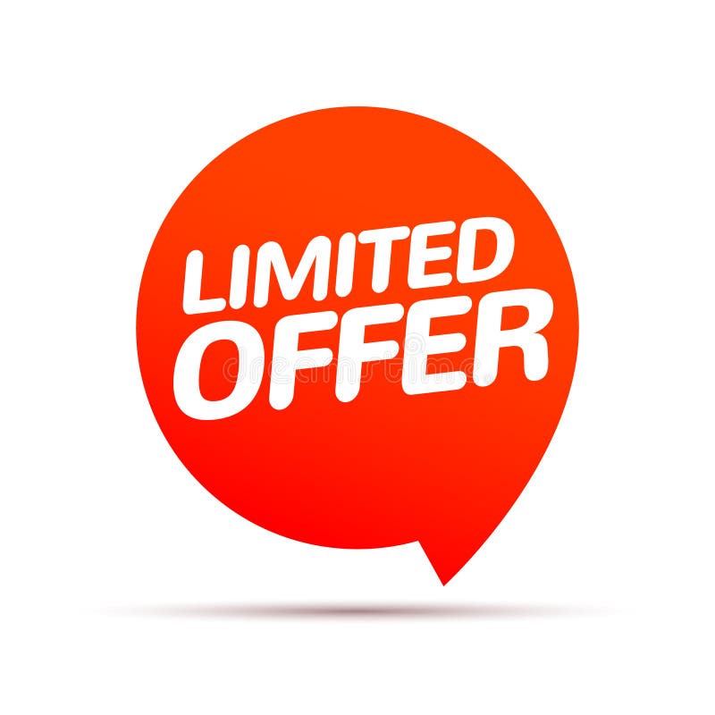 Vibrant Limited Offer Speech Bubble - Bold Discount Promotion Design ...