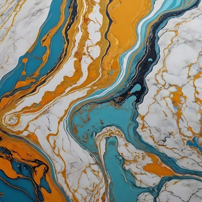 Mixture of Acrylic Paints. Trendy Design. Marble Effect Painting ...