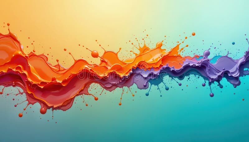 Vibrant Liquid Splash Background for Computer Monitors Featuring Vivid ...