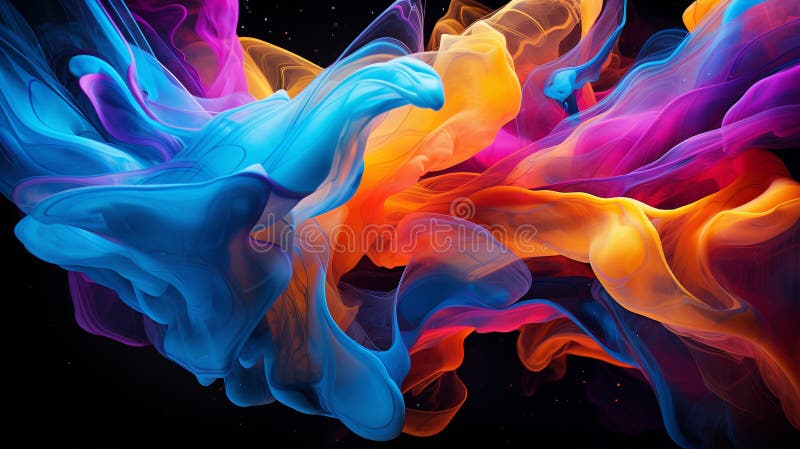 Vibrant Liquid Symphony stock illustration. Illustration of vibrant ...