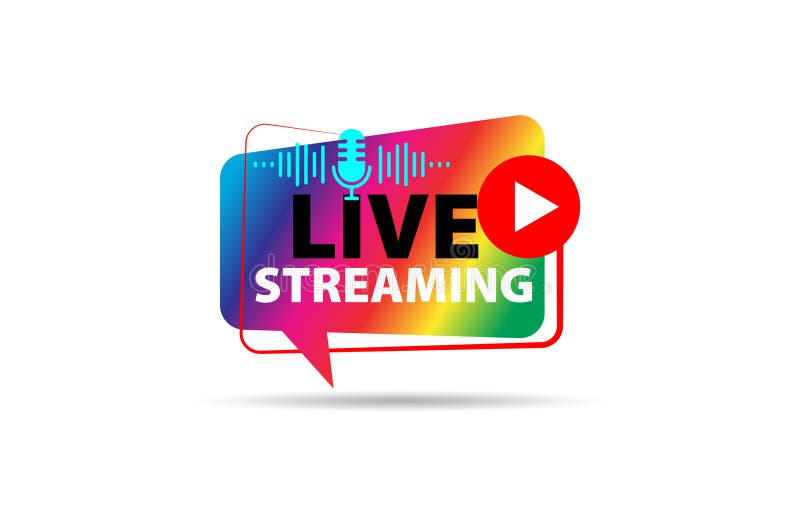 Vibrant Live Streaming Icon for Online Events. Live Streaming Broadcast ...