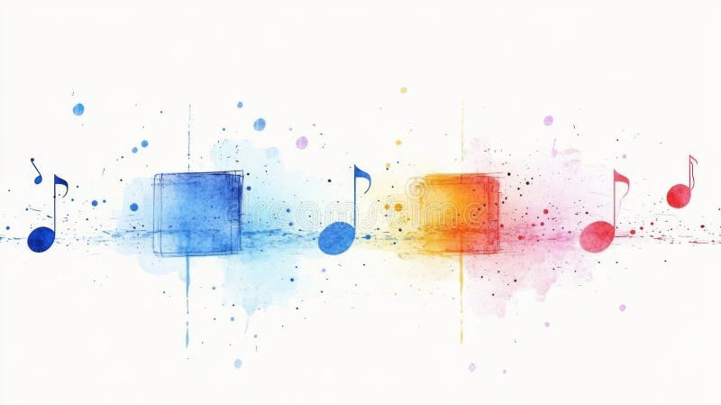 Musical Notes Explosion: Colorful Abstract Background for Parties and ...