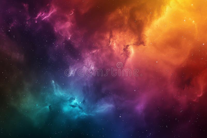 A Vibrant and Lively Space with an Array of Stars and Clouds ...