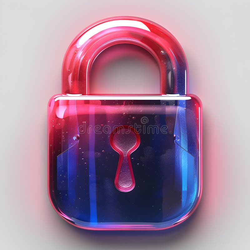 Colorful Gradient Lock Icon for Security and Privacy Themes Stock Photo ...