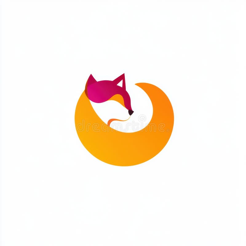 Sleeping Fox Logo stock illustration. Illustration of brand - 367538936
