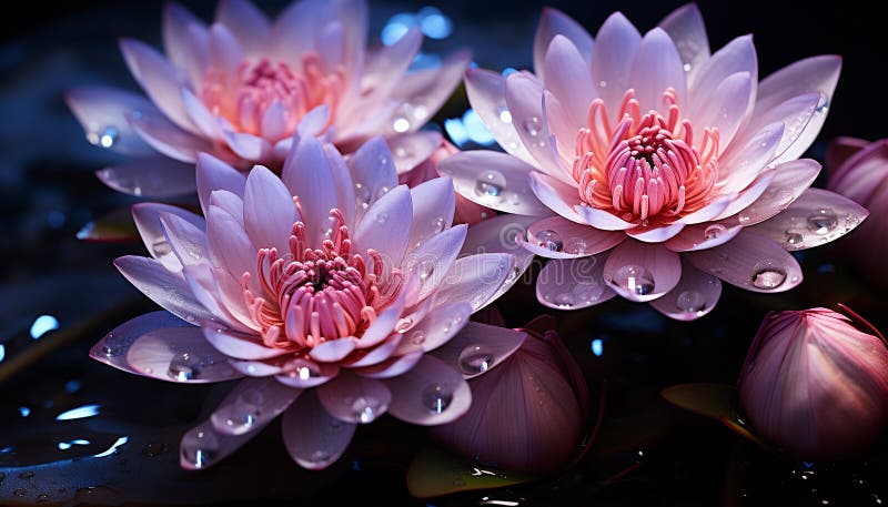 The Vibrant Lotus Flower Reflects Elegance and Tranquility Generated by ...