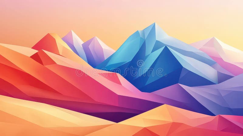 Vibrant Low Poly Abstract Design, Featuring Modern Textures and a ...