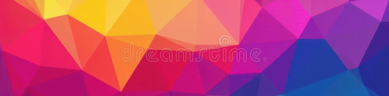 Vibrant Low-poly Geometric Shapes Multicolor Gradient Overlay Polygon ...