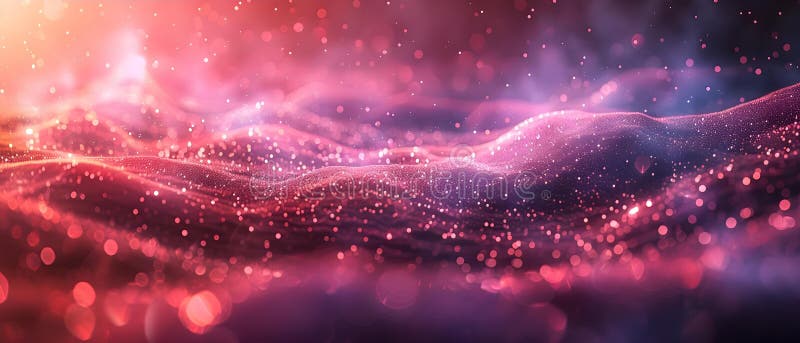 Vibrant Low-Poly Waves with Sparkling Purple Highlights. Concept Low ...