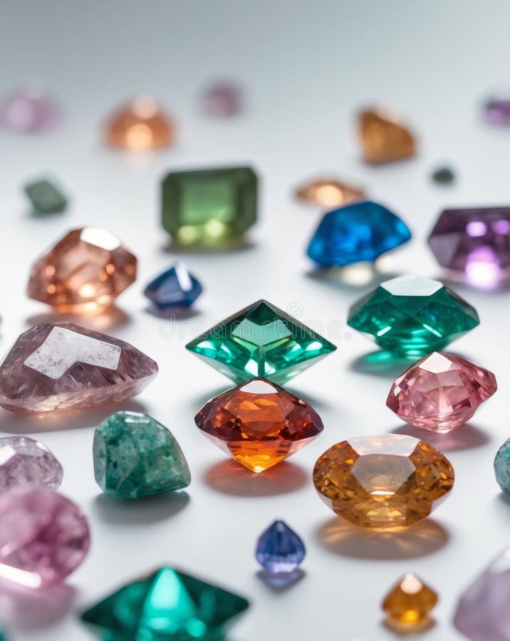 Bunch Different Colored Diamonds Table Stock Photos - Free & Royalty ...