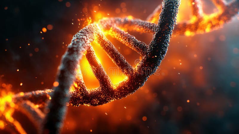 Vibrant and Luminous Representation of a DNA Double Helix Structure ...