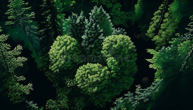 Vibrant Lush Forests Blanket a Distant Planet Seen from Orbit, Made ...