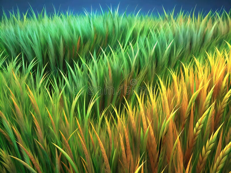 Vibrant Lush Green Grass Blades Natural Beauty Texture Landscape Stock ...