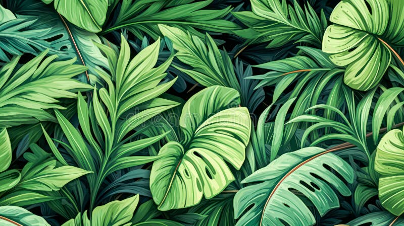 Vibrant and Lush, this Tropical Background Features an Array of Jungle ...