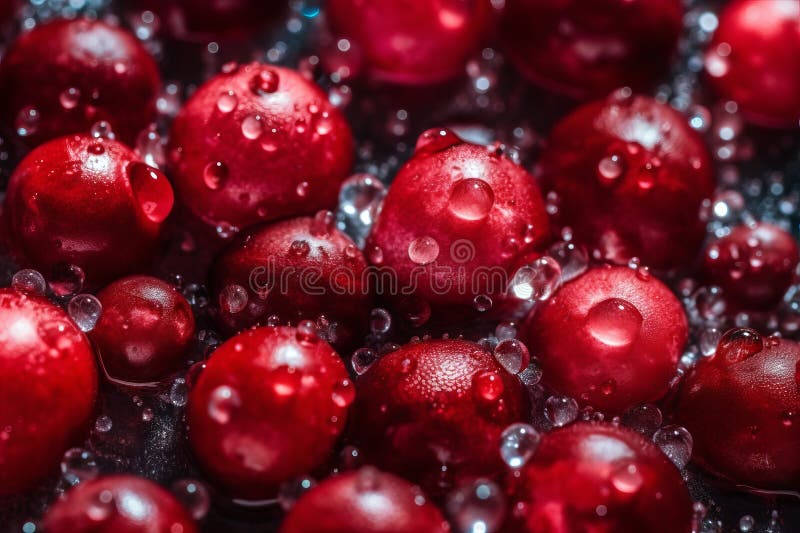 Vibrant Macro Shot of Frozen Cranberries, Healthy and Delicious ... Vibrant Macro Shot of Frozen Cranberries, Healthy and Delicious ...