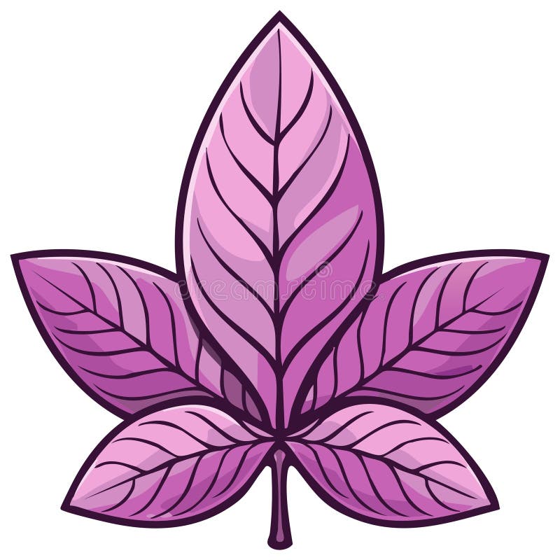 Vibrant Magenta Five Pointed Abstract Leaf Symbol Vector Graphic ...