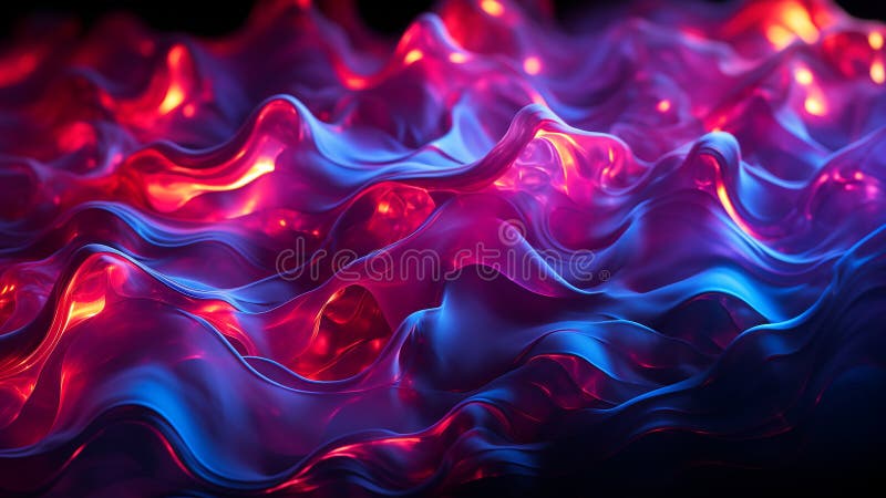 Vibrant Magenta and Midnight Blue Neon Lights Abstract Pattern Stock ...
