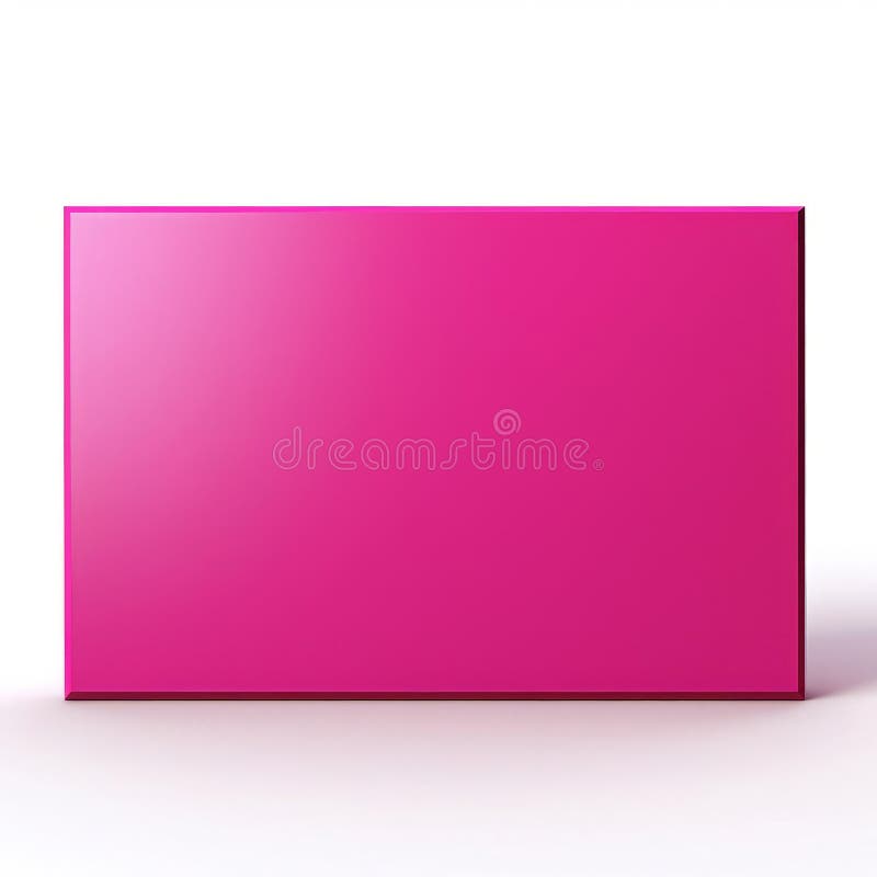 Vibrant Magenta Rectangle on White Isolated Background Image Stock ...