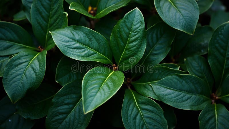 Vibrant Magnolia Leaves with Glossy Textures Stock Illustration ...