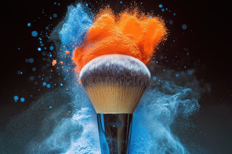 Vibrant Makeup Powder Explosion Stock Photo - Image of high, design ...