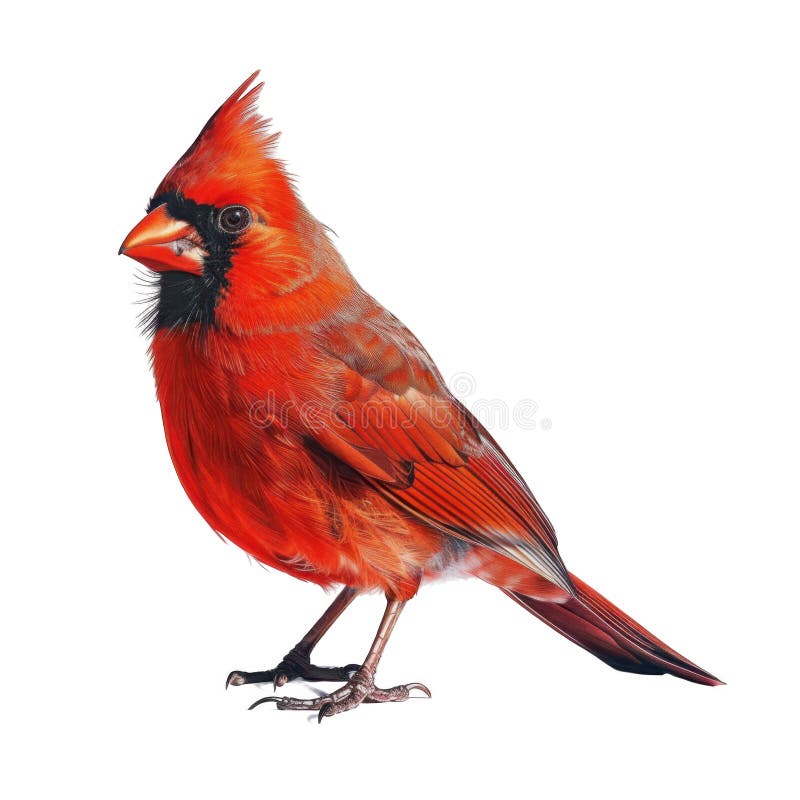 A Vibrant Male Northern Cardinal Stock Image - Illustration of male ...