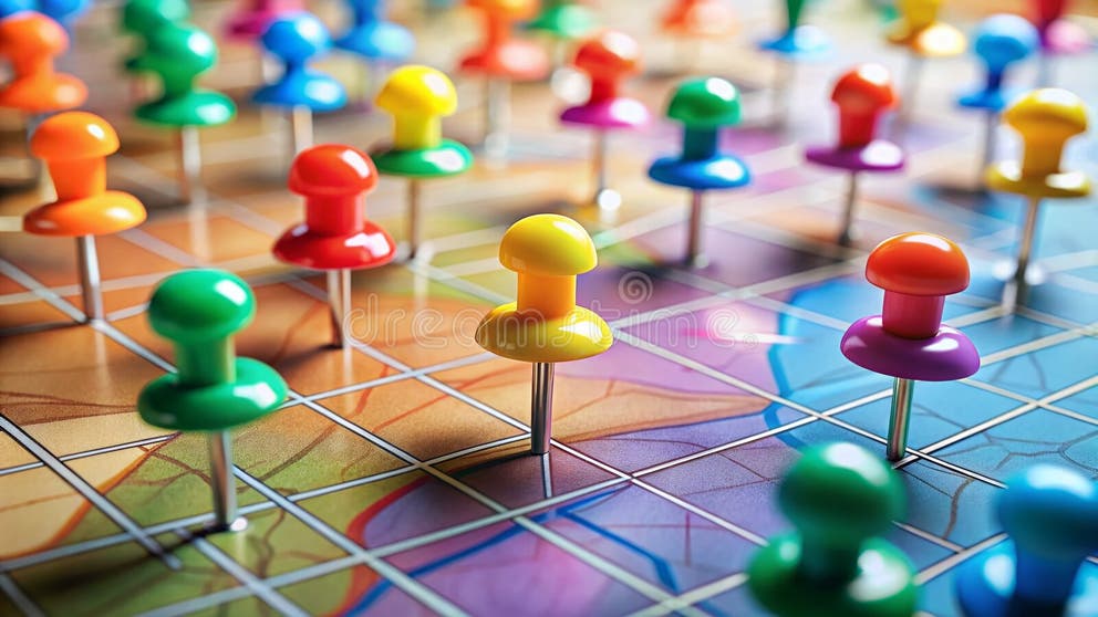 Vibrant Map Markers Captivating Navigation Pins for Interactive Website and App Design Stock ...