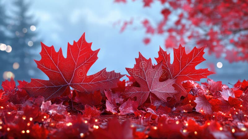 Celebrating Canada Day with a Beautiful Red Maple Leaf Illustration on ...