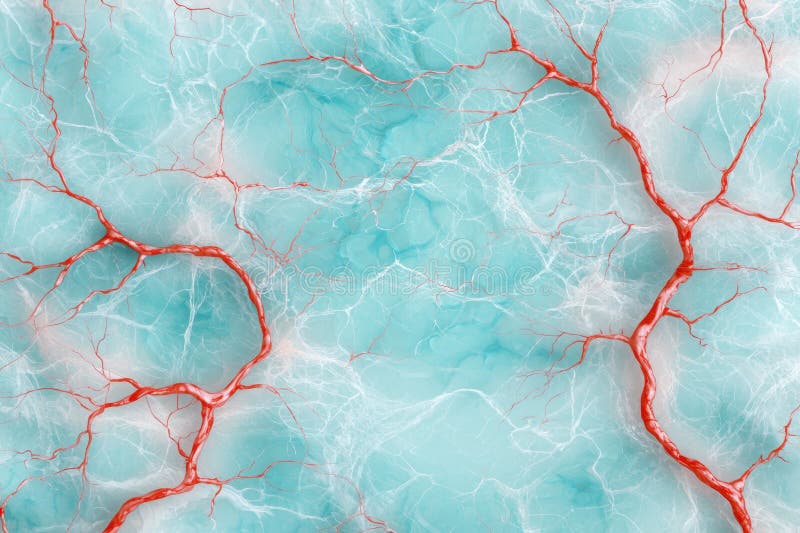 Vibrant Marble Texture with Intricate Red Veins Stock Illustration ...