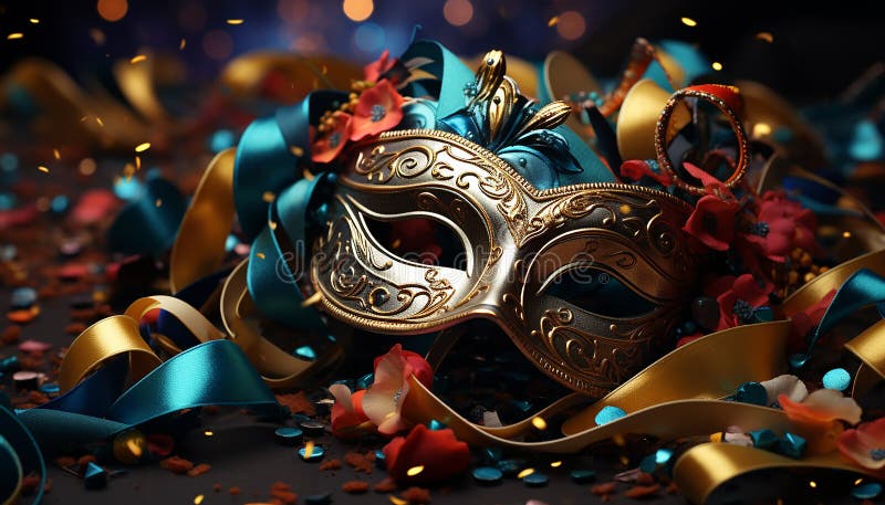 A Vibrant Masquerade Parade, a Celebration of Mystery and Joy Generated ...
