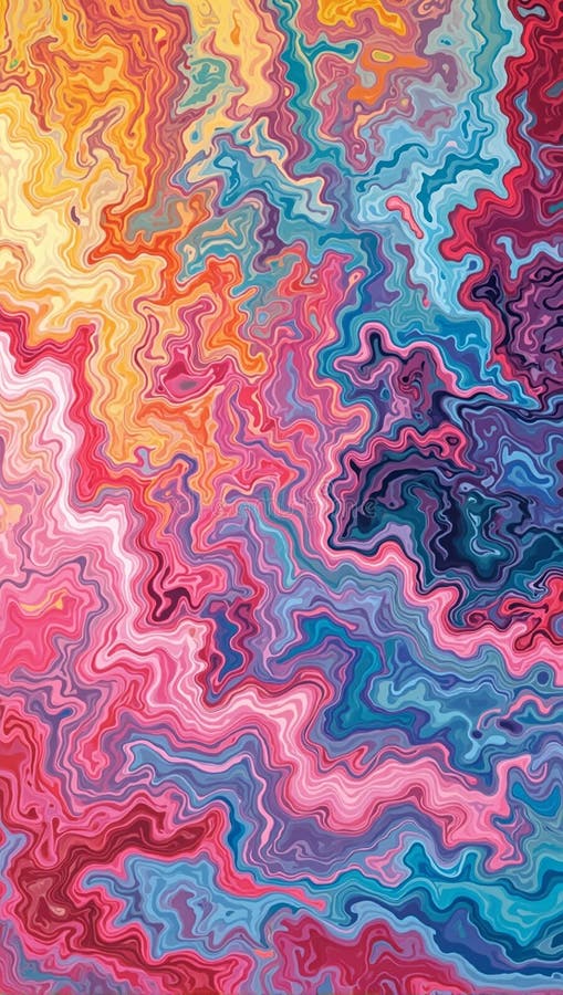 Vibrant Melted Wax Forms Abstract Patterns on Surface Stock ...