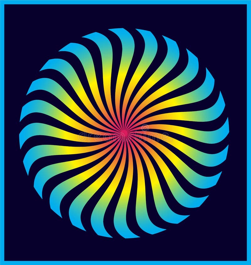 Colorful Spiral Abstract Design with Vibrant Gradient Stock ...