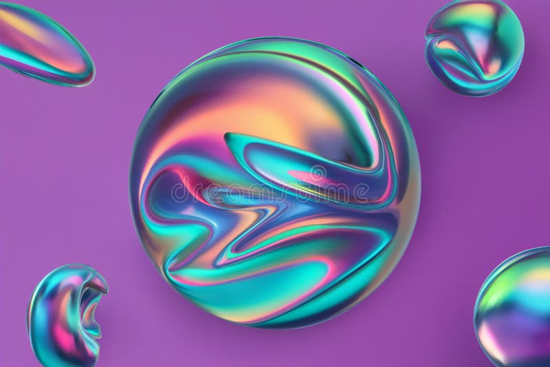 A Vibrant and Mesmerizing Array of Spherical Objects Against a Purple ...