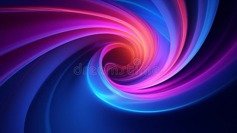 A Vibrant and Mesmerizing Computer-generated Swirl. Generative Ai Stock ...