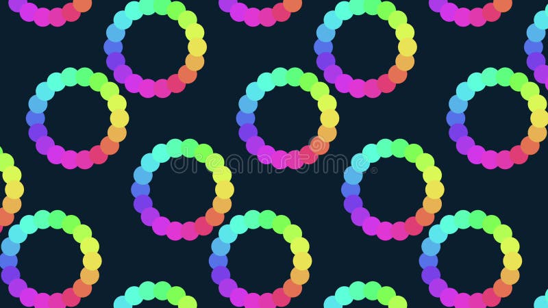 Colorful Rainbow Circle Spiral Seamless Pattern on Black Background Stock Footage - Video of ...